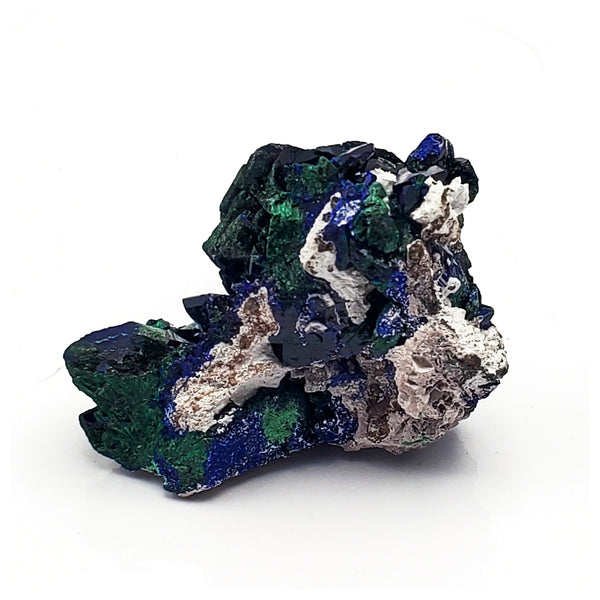 SWJ0021 - Nice Specimen of Deep Blue Azurite + Malachite Crystals from ...